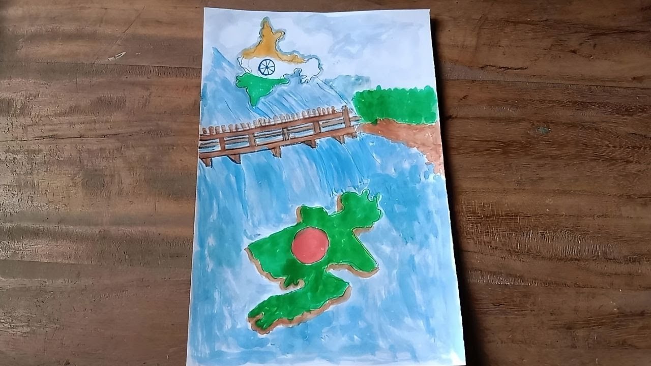 Step by Step drawing Tutorial Drawing the Flood Situation in Bangladesh ...