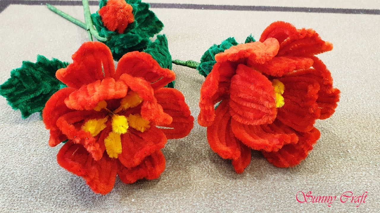 How to Make Peony Flower with Pipe Cleaners| DIY Pipe Cleaner Crafts ...