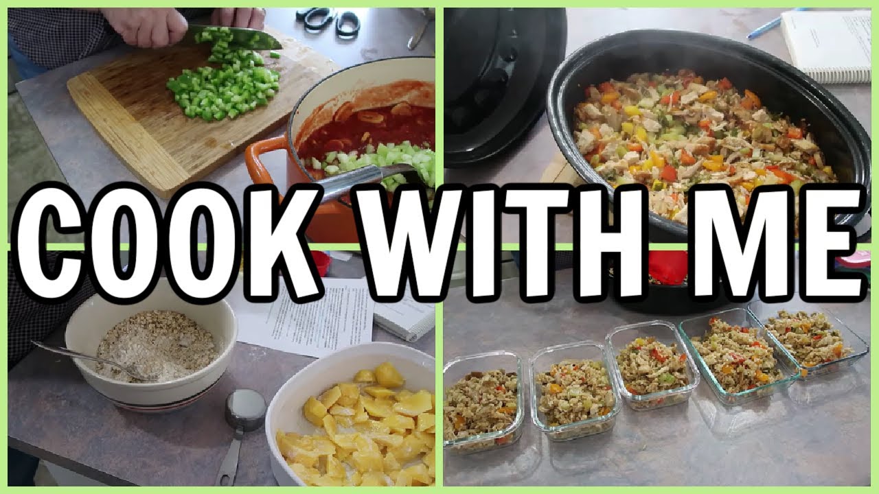 COOK WITH ME - SPAGHETTI SAUCE - OVEN FRIED RICE - PEACH CRISP - YouTube