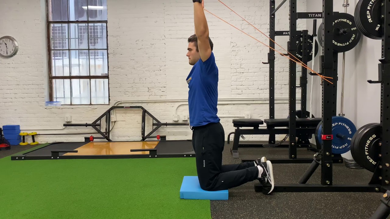 Tall Kneel Anti-Extension OH Press - YouTube