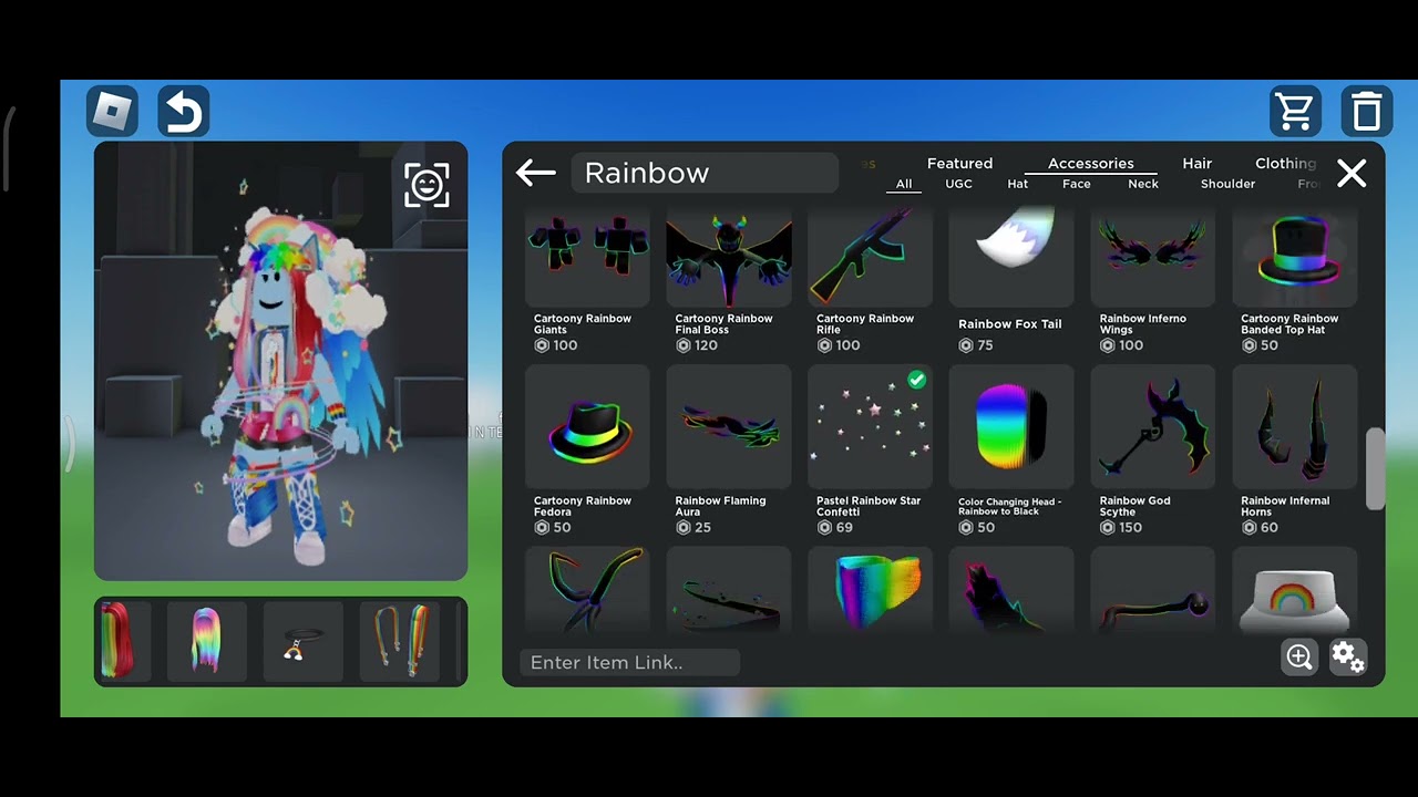 How to make Rainbow Dash in roblox Catalog avatar Creator - YouTube