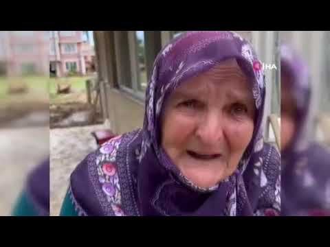 Evini su basan gözü yaşlı kadın sözleriyle gönülleri fethetti