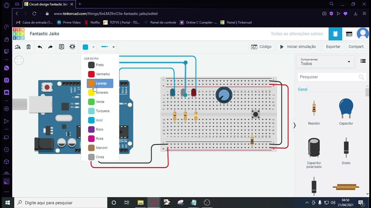 A1 Arduino Ex04 - LEDs, Potenciômetro e Botões - YouTube