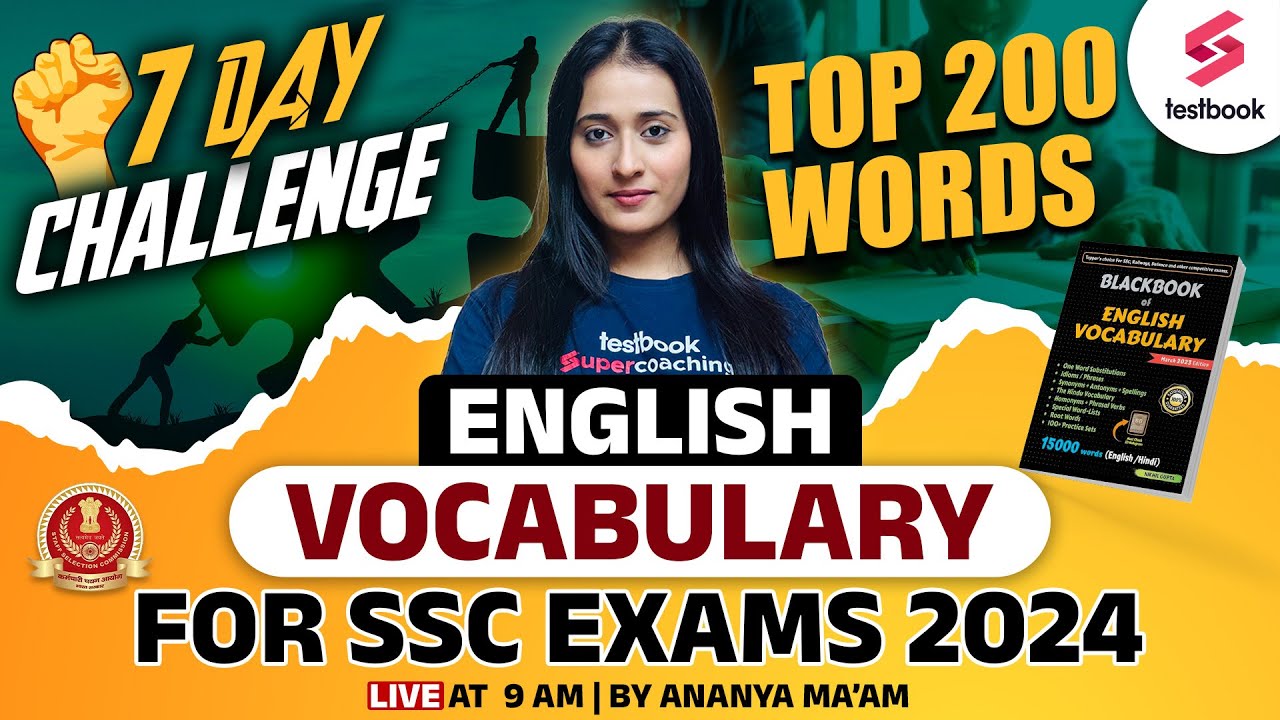 SSC Exams 2024 English Vocabulary | Top 200 words | 7 Day Challenge ...