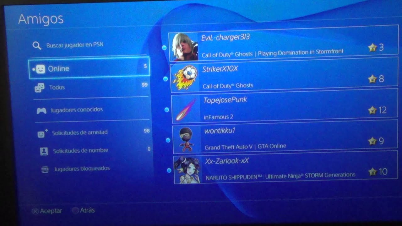 La interfaz de la Playstation 4,Menu Trofeos,amigos Etc - YouTube