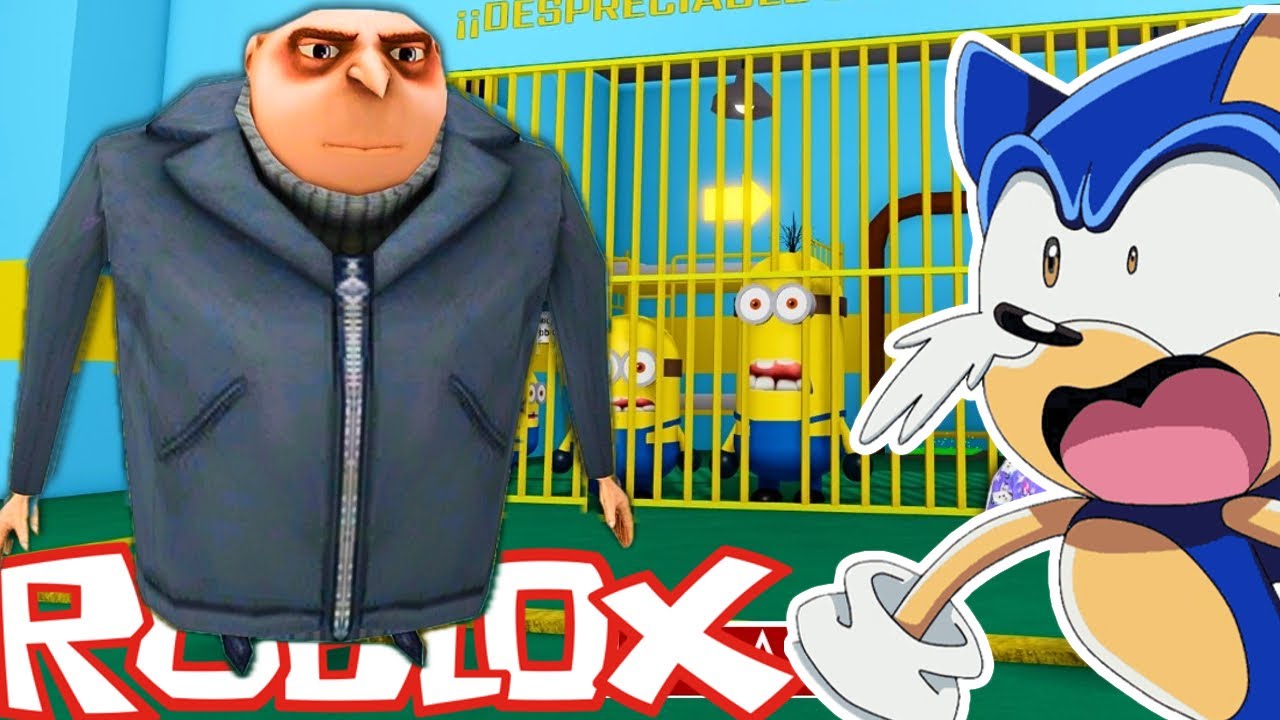 SONIC Escapa De La Prisión De Gru en Roblox - YouTube