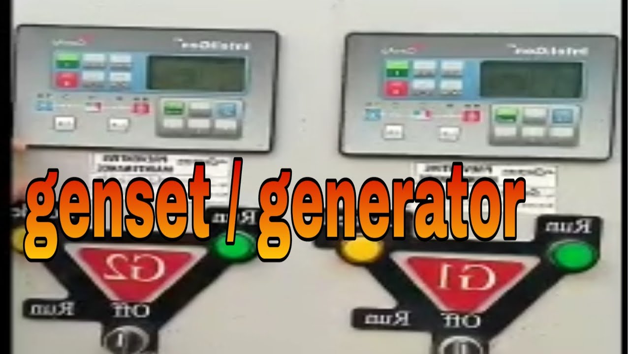 Operating genset in manual mode - YouTube