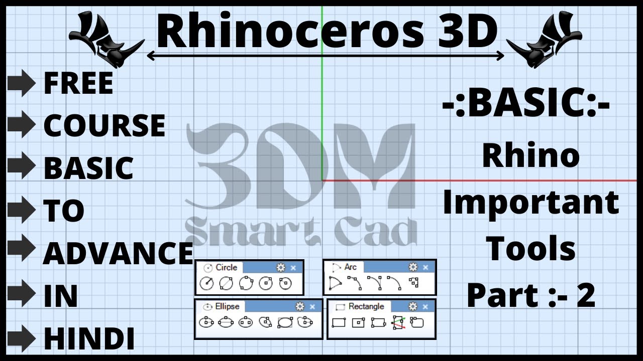 Rhino Basics in Hindi [Tools PART-2]राइनो बेसिक्स हिंदी में [टूल्स ...