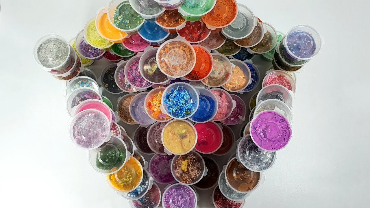 Tedy Tells...How to Mix 100 Different Slime | Creative Slime | Slime ...
