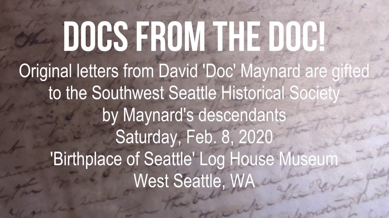Doc Maynard descendants donate original letters to SW Seattle ...