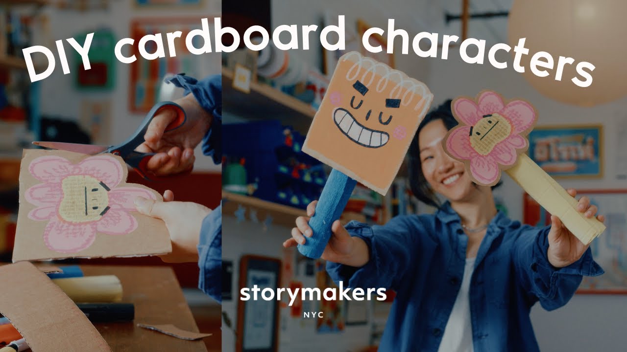DIY CARDBOARD CHARACTERS (1 minute tutorial!) - YouTube