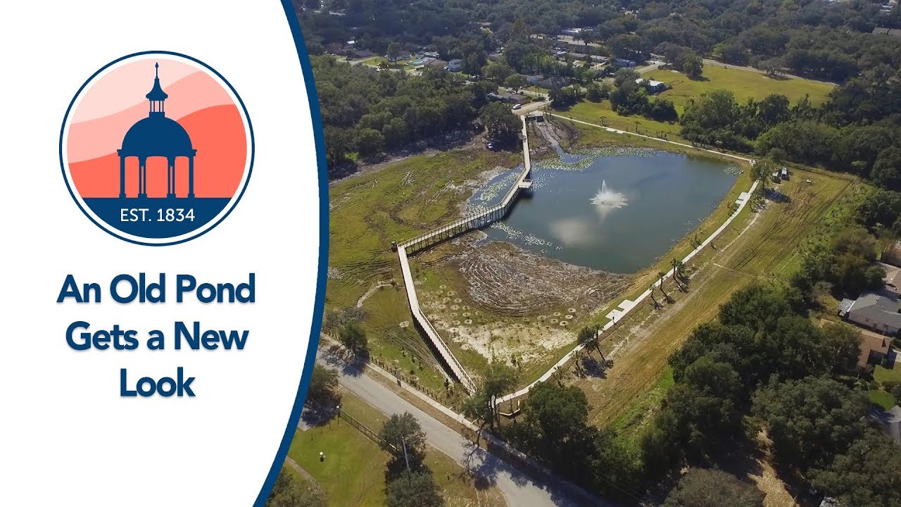 An old pond turns into a new park! - Lucy Dell Community Pond - YouTube