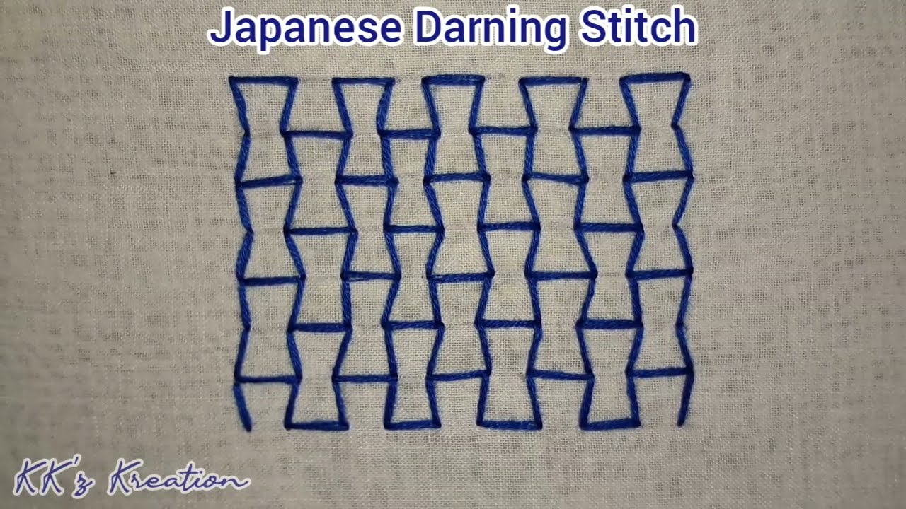 104. Japanese Darning Stitch | BASIC EMBROIDERY | hand embroidery ...
