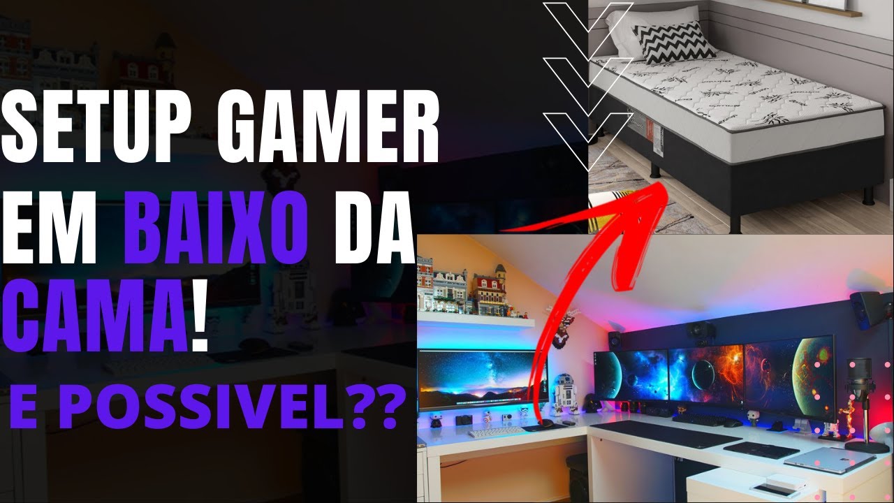 FIZ UM SETUP GAMER EM BAIXO DA CAMA | 2021 - YouTube