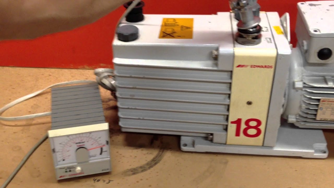Edwards E2m18 vacuum pump test - YouTube