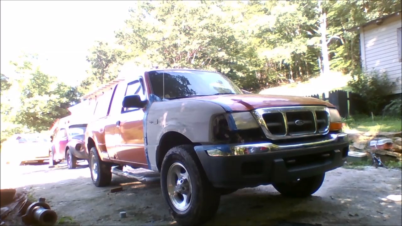 2000 Ford Ranger Cheap match paint job on a fender - YouTube