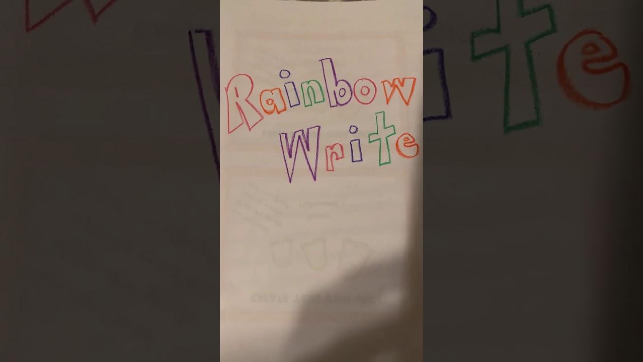 Rainbow Write Paragraph Quick Explanation - YouTube