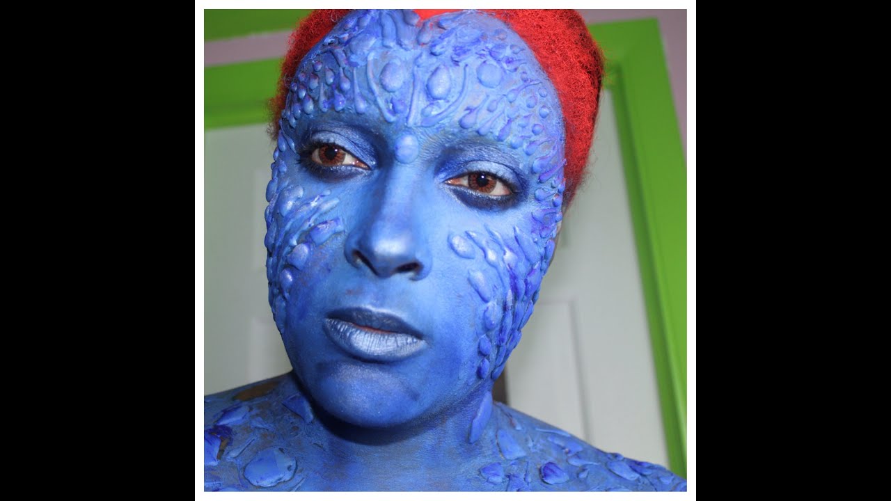 X-Men Mystique Makeup Transformation - YouTube