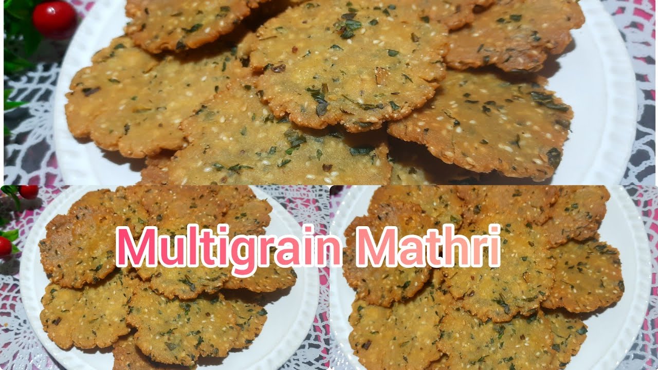 MULTIGRAIN MATHRI/Fenugreek-Sesame Mathri - YouTube