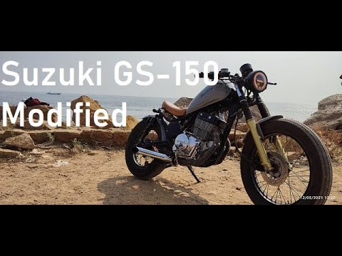 Suzuki GS 150 modified to bobber - YouTube
