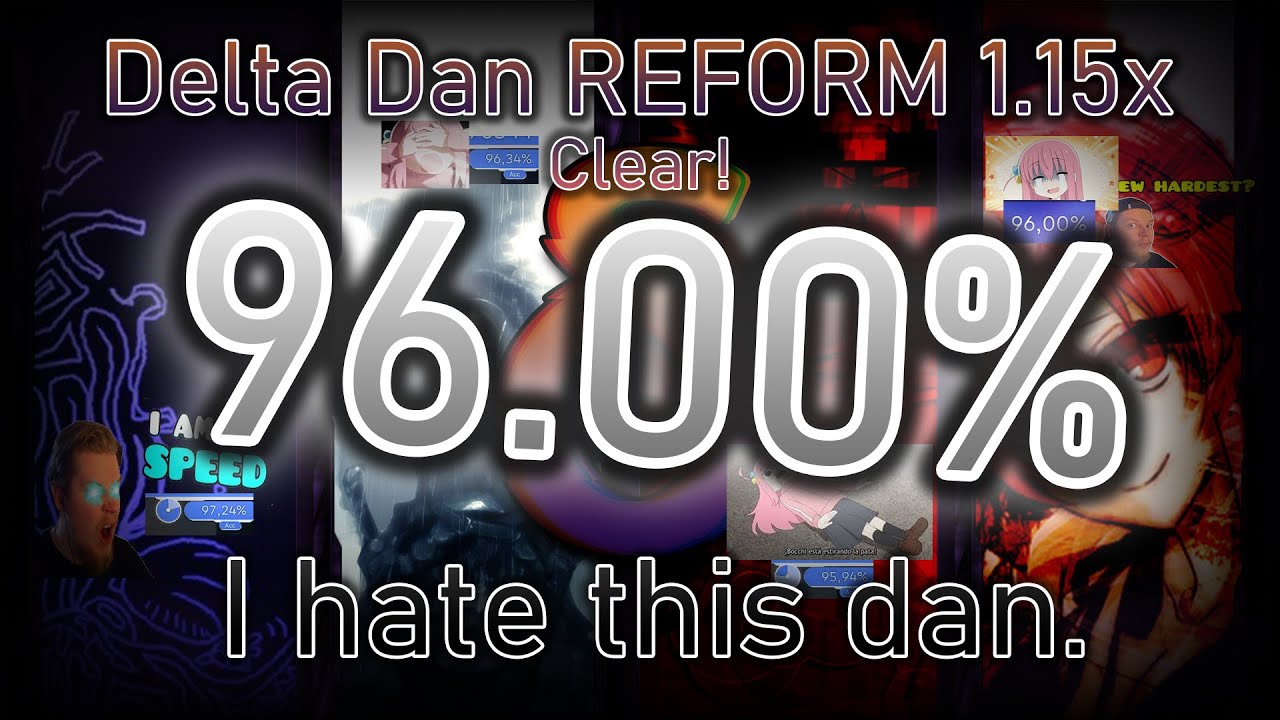 osu!mania - Delta Dan REFORM 1.15x 96.00% 816.7k Clear! - YouTube