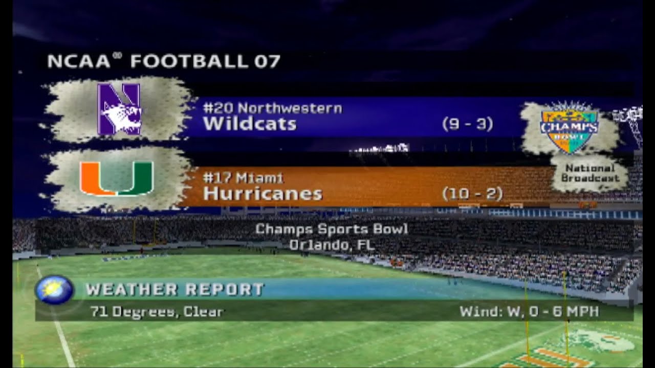 2021 Champs Sports Bowl: #20 Northwestern vs #17 Miami (NCAA Football ...
