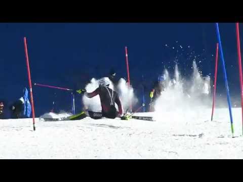 Alpin slalom ski crash - Hintertux - YouTube