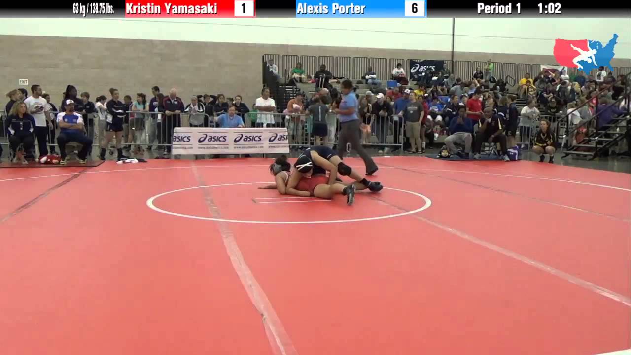 FILA Junior 63 kg / 138.75 lbs. - Kristin Yamasaki vs. Alexis Porter ...