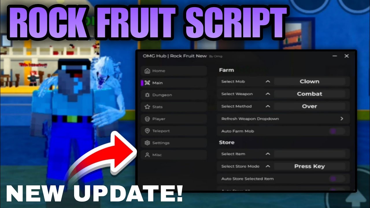 [New]👑Rock Fruit Script Pastebin The Best AutoFarm AutoFully Villain ...