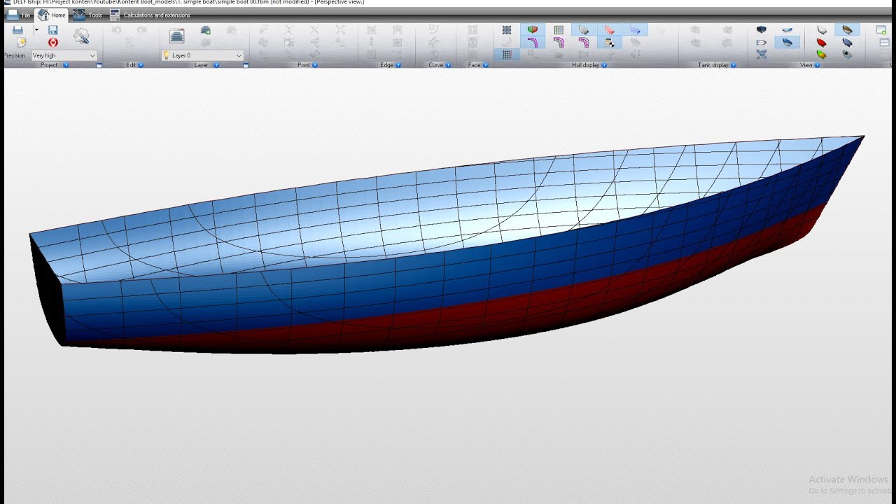 Easy way to make a simple boat model using Delftship - YouTube