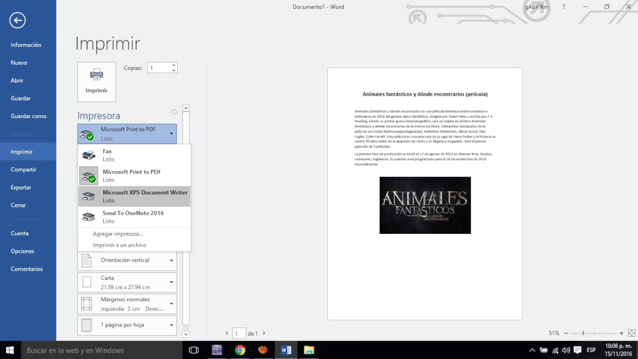 Como imprimir un documento de word - YouTube