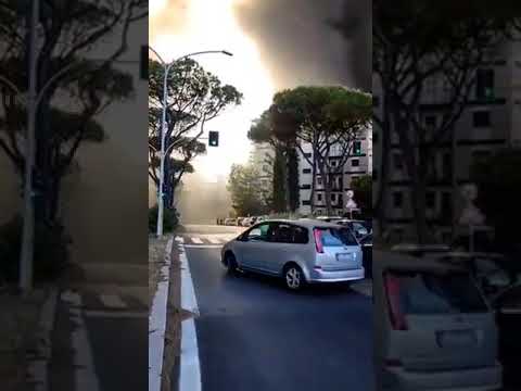 Vatikan Şehri Yanıyor. Roma'da büyük patlama ve yangın. Başkenti kara dumanlar sardı.