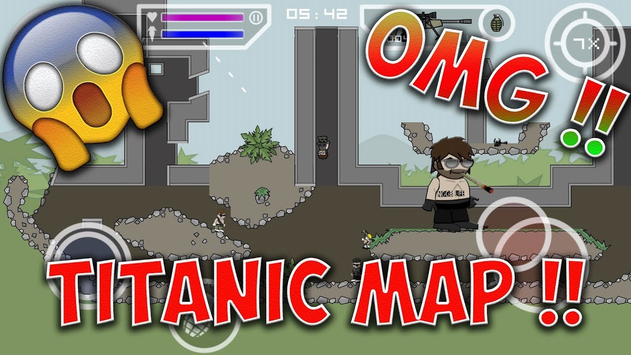 Mini Militia TITANIC Map + Highneck Map MOD Funny Gameplay !! | Doodle ...