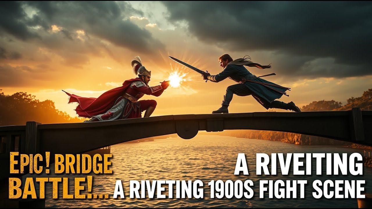 "Epic 1900s Bridge Battle: A Cinematic Clash of Rivals"#fight # ...