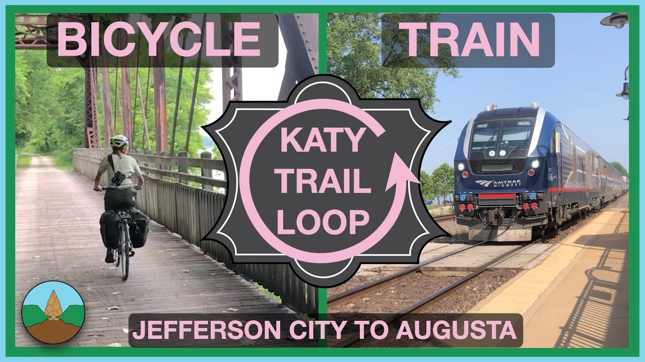 Katy Trail bike/train loops | Jefferson City to Augusta - YouTube