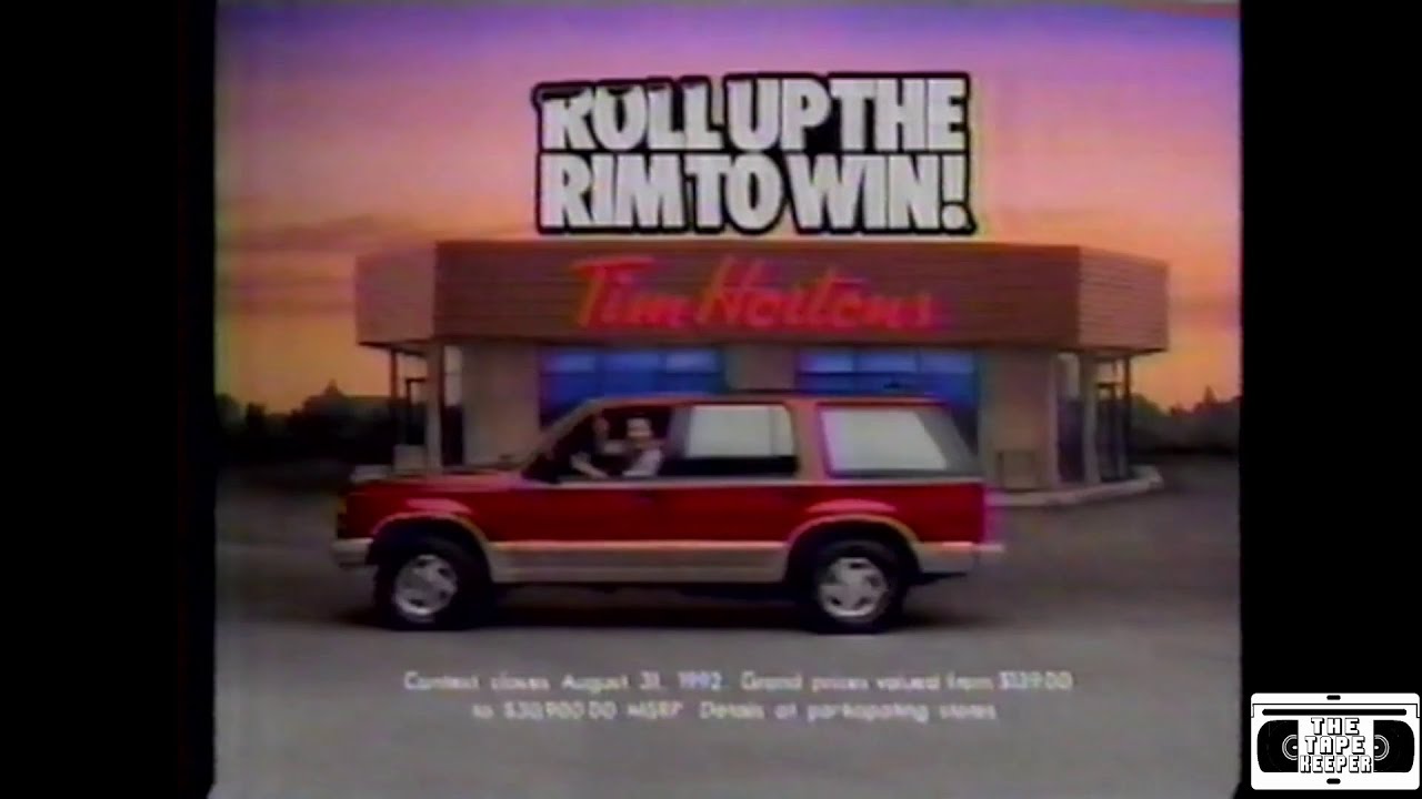 Tim Horton's Roll Up The Rim To Win Commercial - 1992 - YouTube