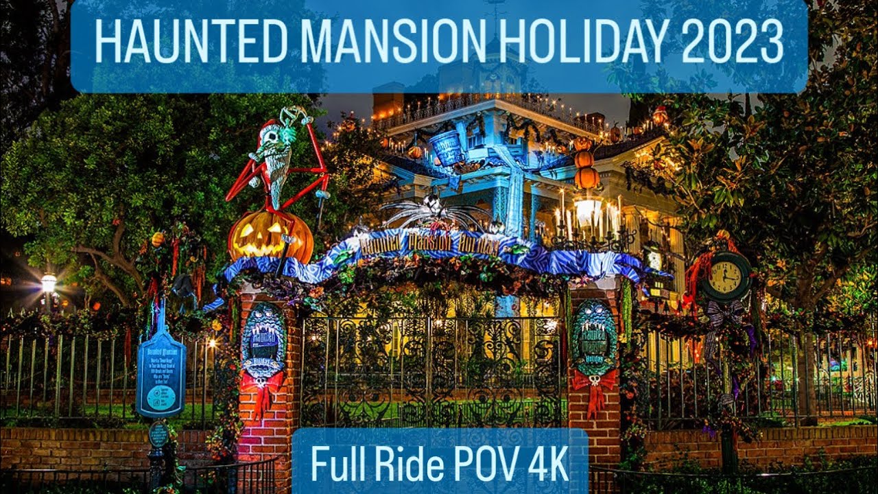 Haunted Mansion Holiday Full Ride - Disneyland September 2023 - YouTube