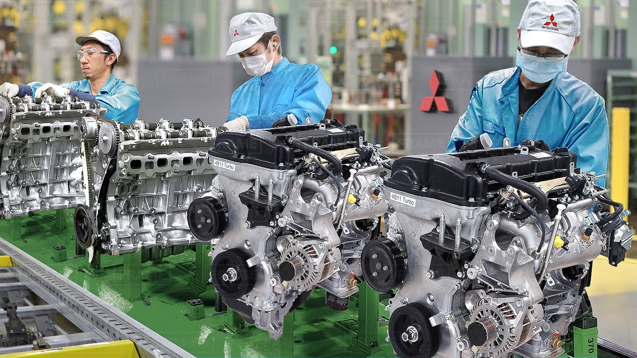 How they Build Mitsubishi Engines From Scratch in Japan - YouTube