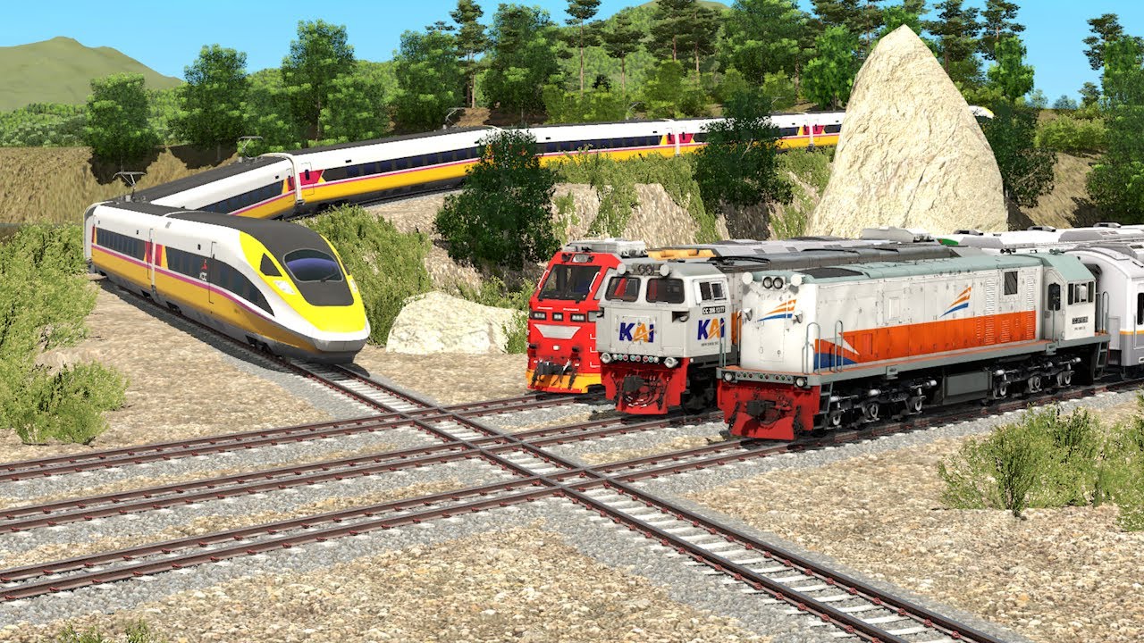 4 Kereta Api Bercabang Lewat Rel Ekstreme | 4 Railroad Branches Via ...