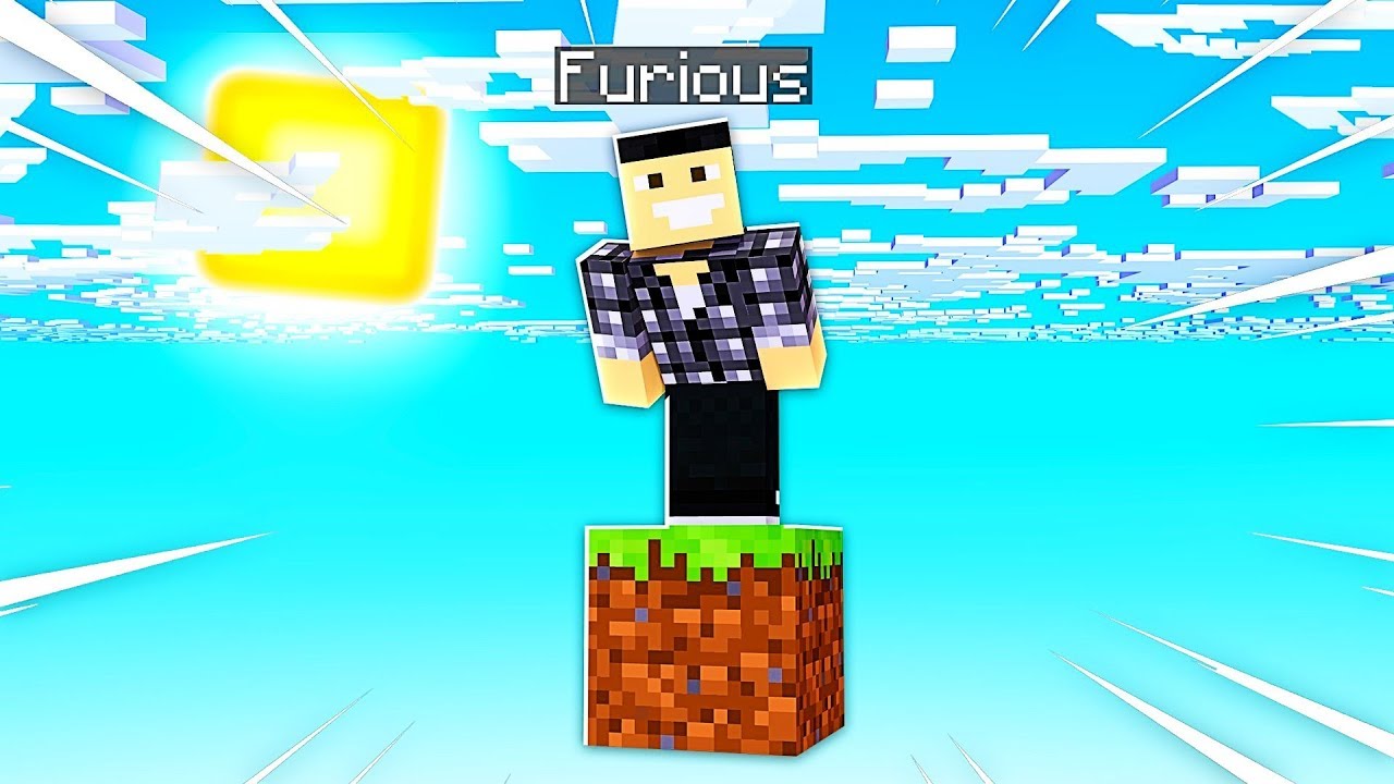 Survivre Dans Minecraft Avec Un Seul Bloc Youtube