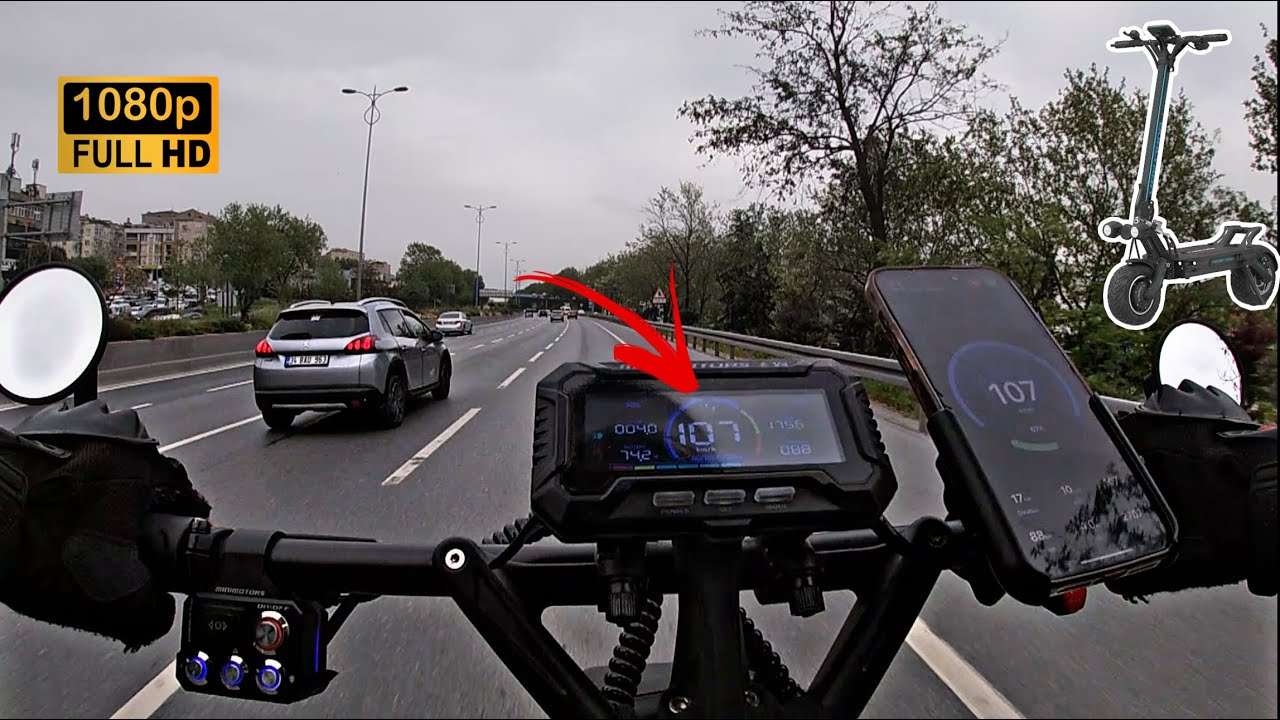 E scooter 120 km/h full throttle on the in highway / Dualtron Thunder 3 ...