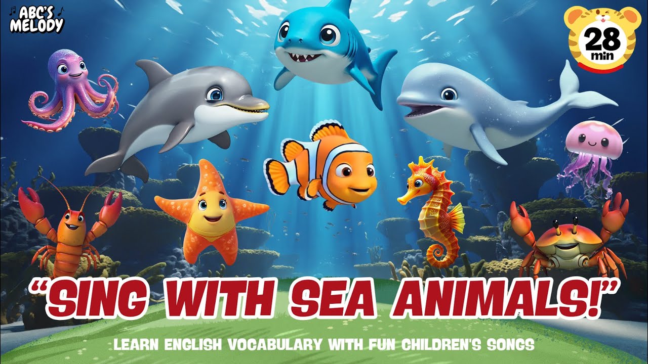 SING WITH SEA ANIMALS | Fun Kids Songs & Nursery Rhymes | Learn English ...