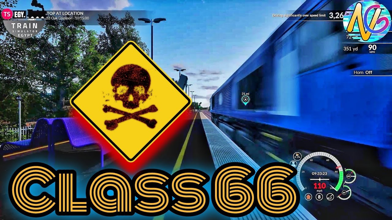 Diesel locomotive Class 66 Reskin Egypt | red flag danger 😵 |محاكي ...