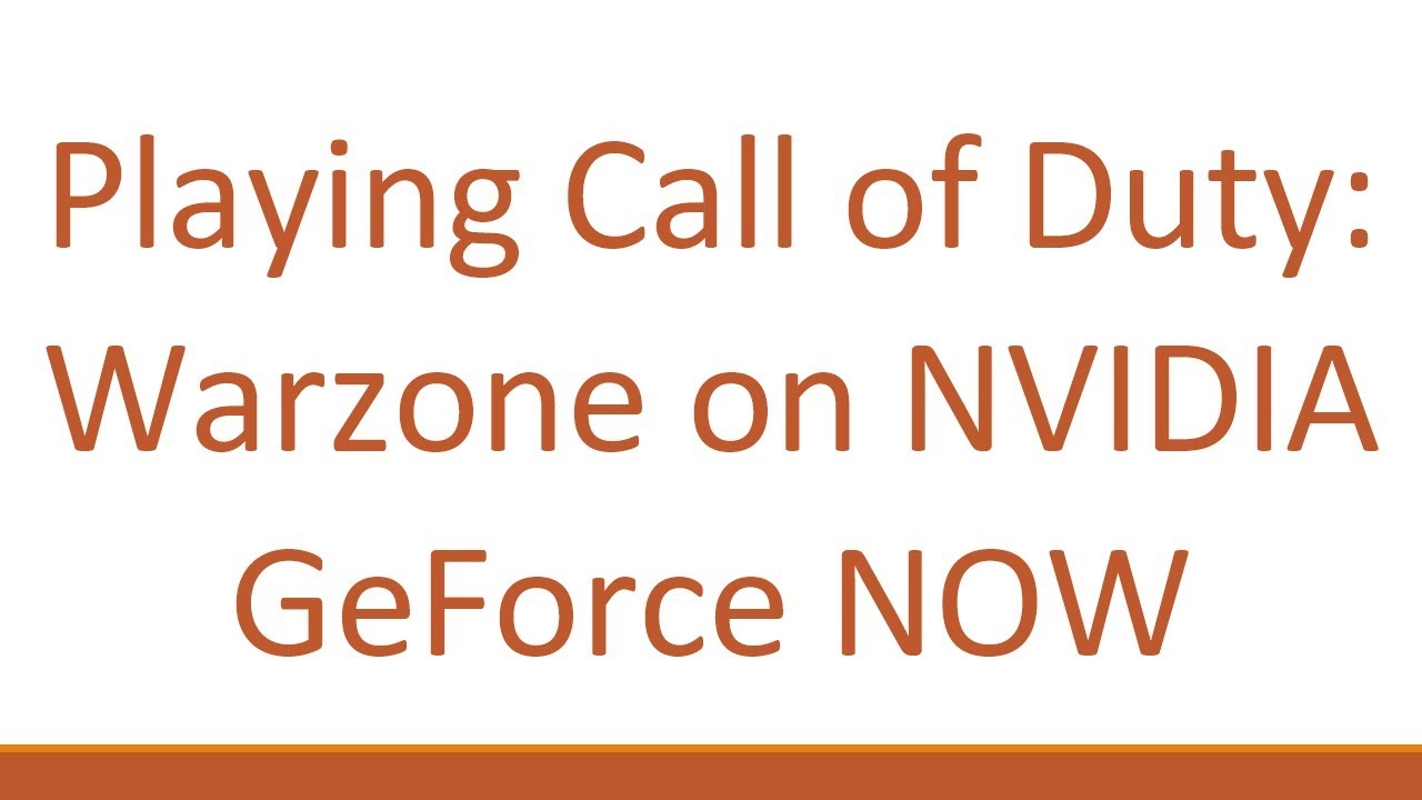 Playing Call of Duty: Warzone on NVIDIA GeForce NOW - YouTube