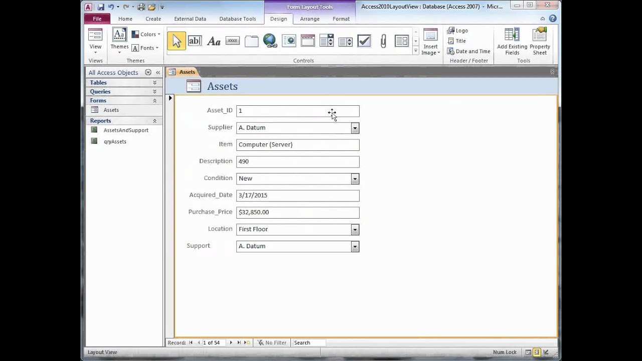 Microsoft Access 2010 Part1 6 - YouTube