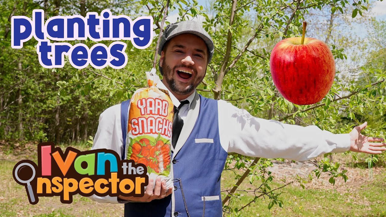 Planting Trees for Kids! | Ivan Inspects Planting An Apple Tree - YouTube