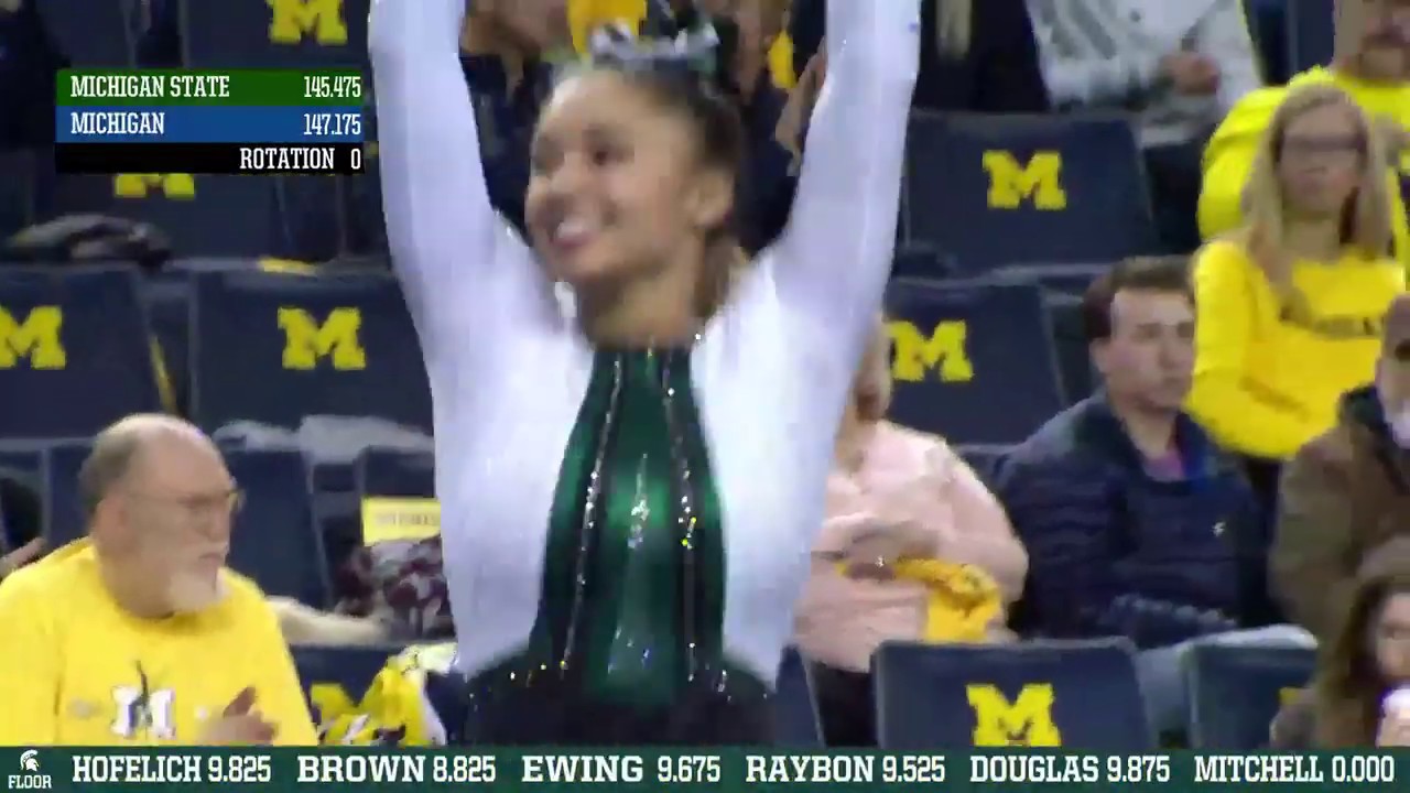 Lea Mitchell (Michigan State) 2019 Floor vs Michigan 9.85 - YouTube