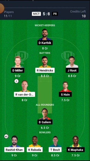 S20 small league team #dream11team #cricket #viral #sa20league - YouTube