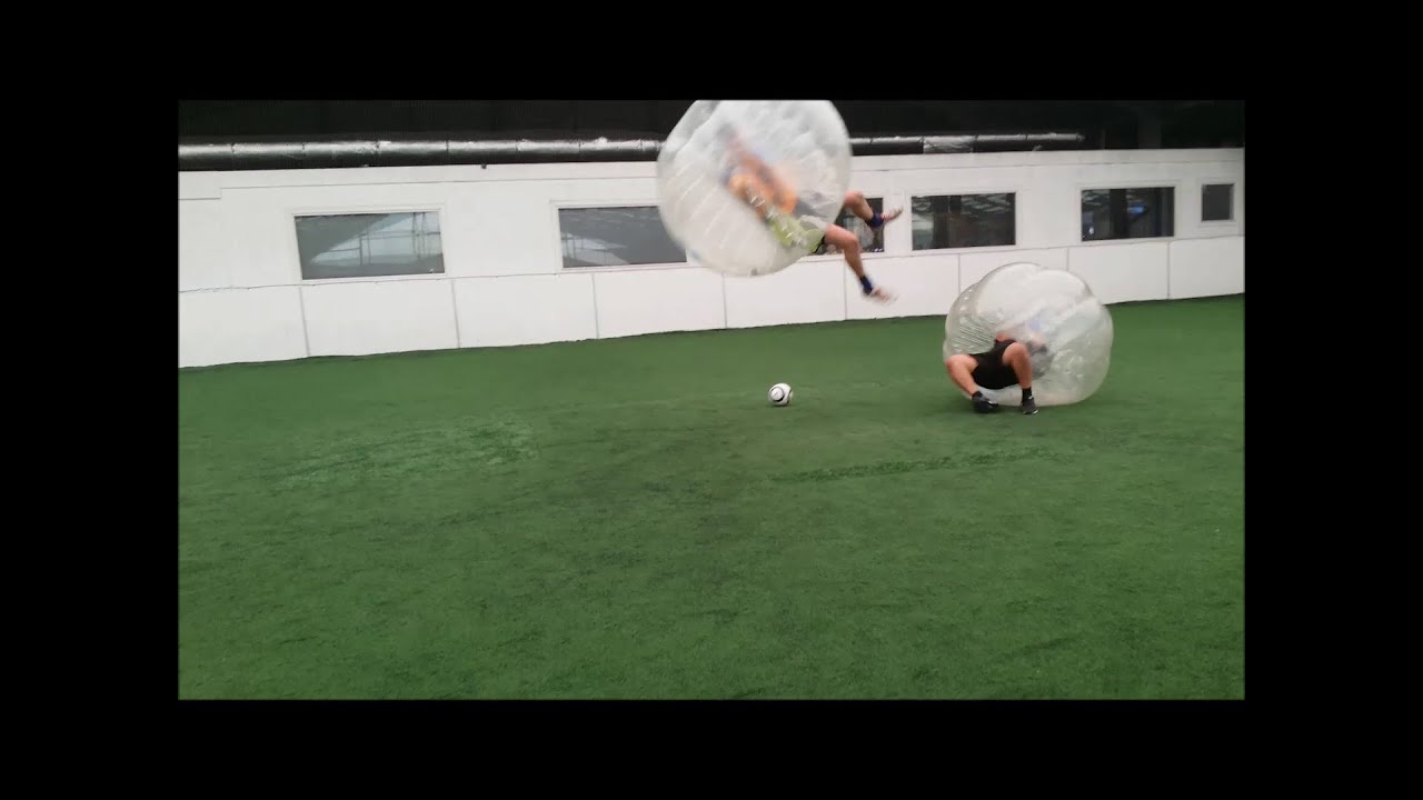 biggest ever bubble football collision - YouTube