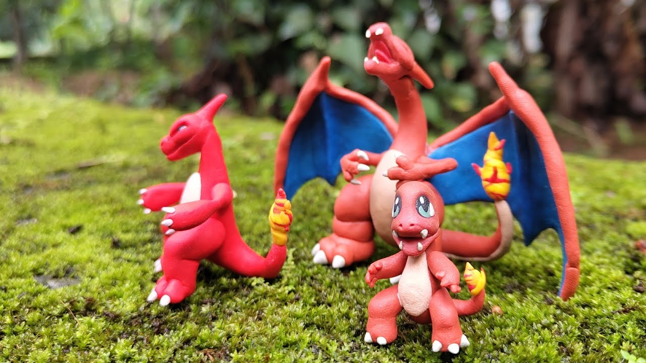 Pokemon Polymer Clay Sculpting: Charmander, Charmeleon, and Charizard ...